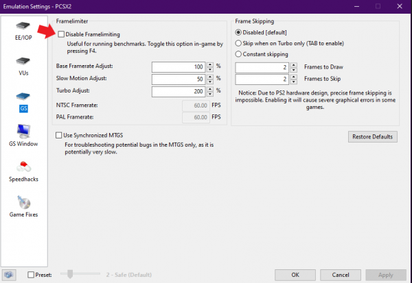 PCSX2 - Sinden Lightgun